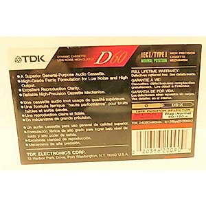 TDK Audiocassettes Superior Normal Bias D60 (Discontinued by Manufacturer)