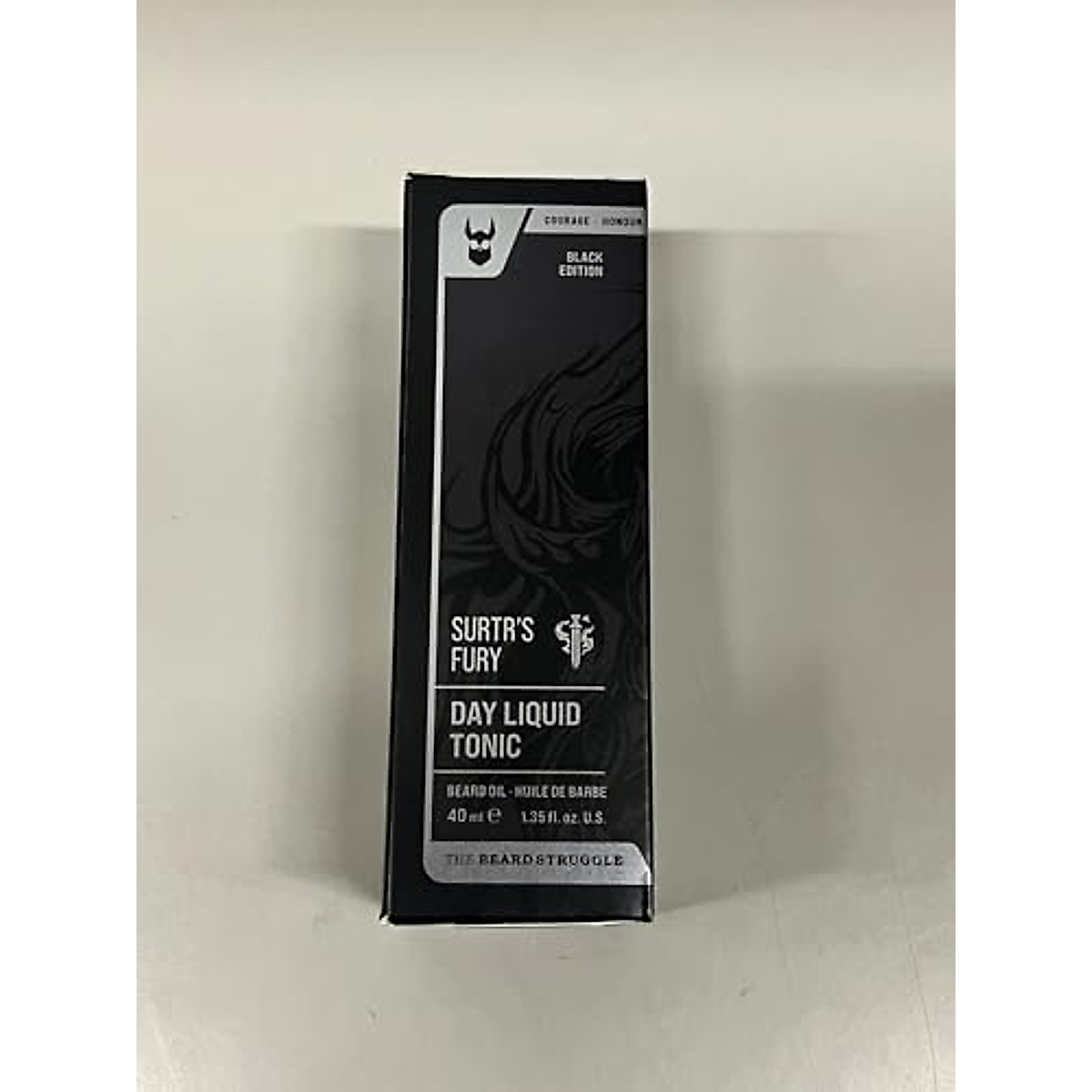 The Beard Struggle - Day Liquid Tonic Beard Oil - Platinum Collection, Surtr's Fury - Beard Oil for Men - Moisturize, Softens Hair, Reduces Itch - Day Time Beard Growth Oil (1 Fl oz)