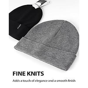 Zylioo Extra Large Beanie for Men Big Head,Winter Soft Knit Beanie Hat,Warm Stocking Cap for Men Women