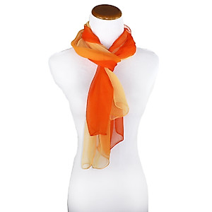 Ted and Jack - Silk Ombre Lightweight Accent Scarf in Oranges