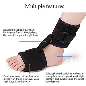 Foot Drop Brace, Adjustable Fasciitis Night Splints, Foot Drop Orthosis Ankle Corrector Brace Support Protection Correction Splint Right Or Left Drop Foot Brace Plantar Fasciitis Splint