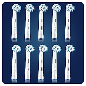 Oral-B Sensitive Clean Replacement Toothbrush Head, Pack of 10 Counts, Mailbox Sized Pack