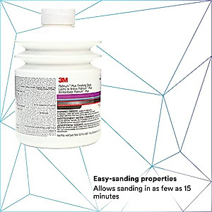3M Platinum Plus Glaze, 31180, Two-Part Premium Selfleveling Finishing Glaze, 30 fl oz/887 mL