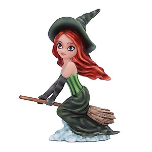 Nemesis Now Willow Witch Figurine, Green, 16cm