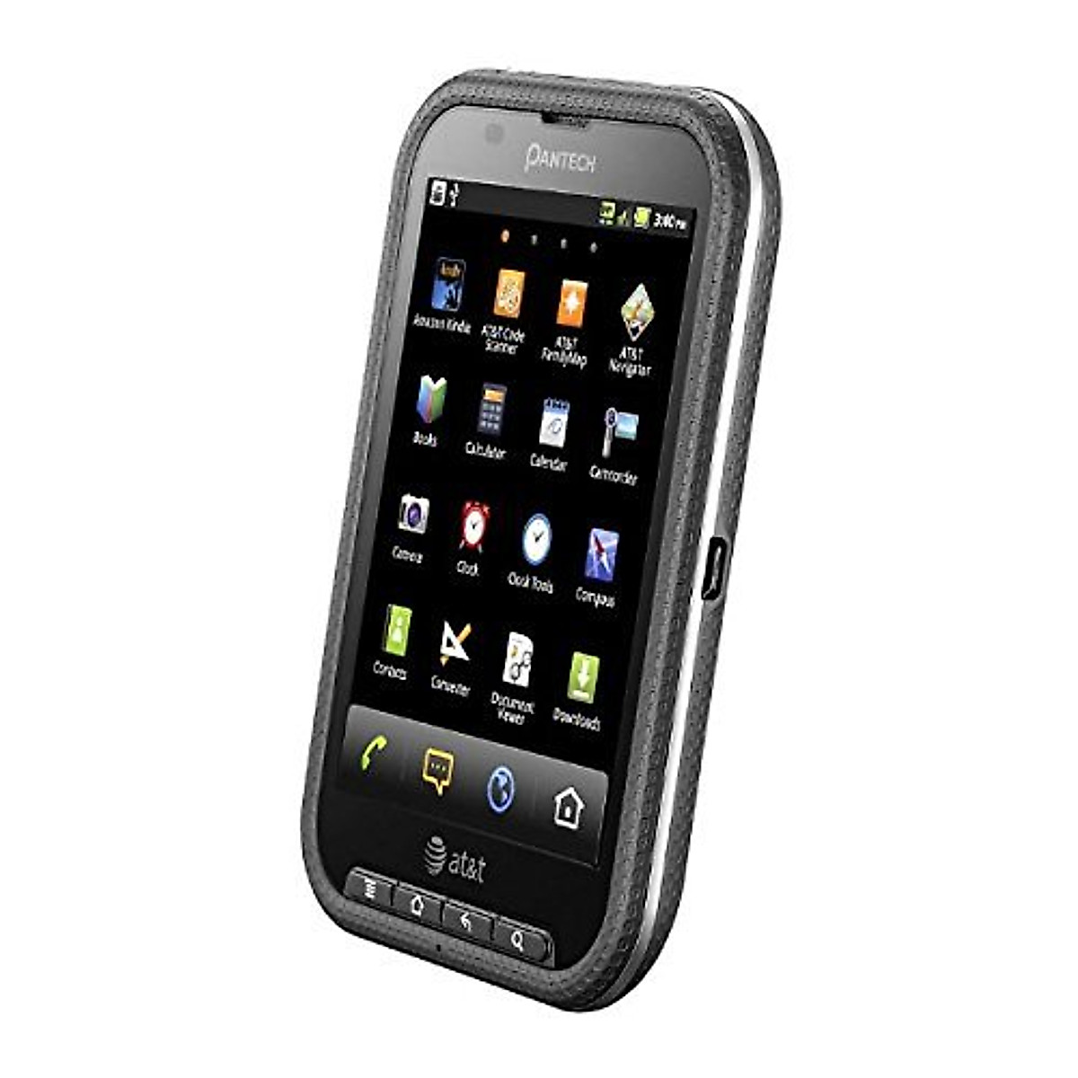 Pantech Pocket P9060 Unlocked GSM Phone with Android 2.3 OS, Touchscreen, 5MP Camera, Video, GPS, Wi-Fi, SNS Integration, MP3/MP4 Player and microSD Slot - Gray