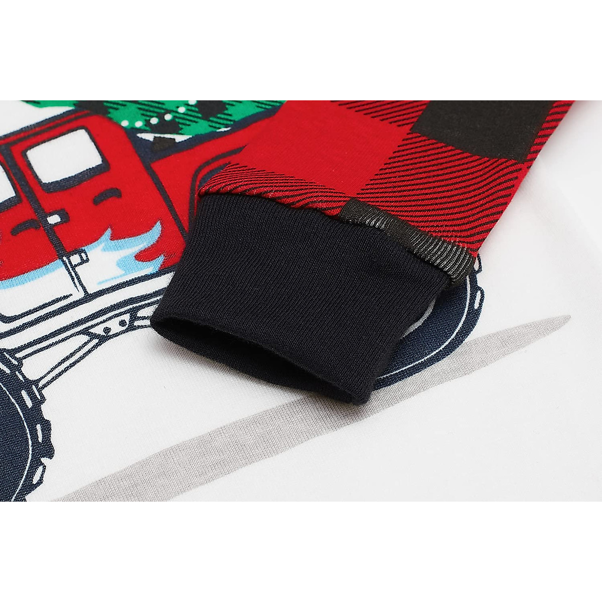 Demifill Boys and Girls Cotton Pajamas Christmas Trees&Monster Cars Pajamas Kids Sleepwear Size 10 Red