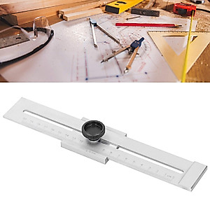 Woodworking Ruler, Clear Scale Wood Working Scribing Rulers Measuring Tools, Professional Parallel Ruler Measuring Tool, Carbon Steel Measuring Tool(200mm)