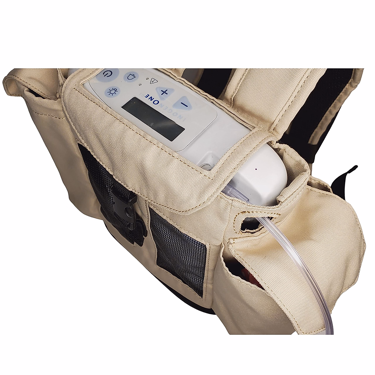 O2TOTES Backpack For Inogen One G3/Beige/Room For Inogen Accessories/Does NOT Contain an Inogen Unit/Backpack Only