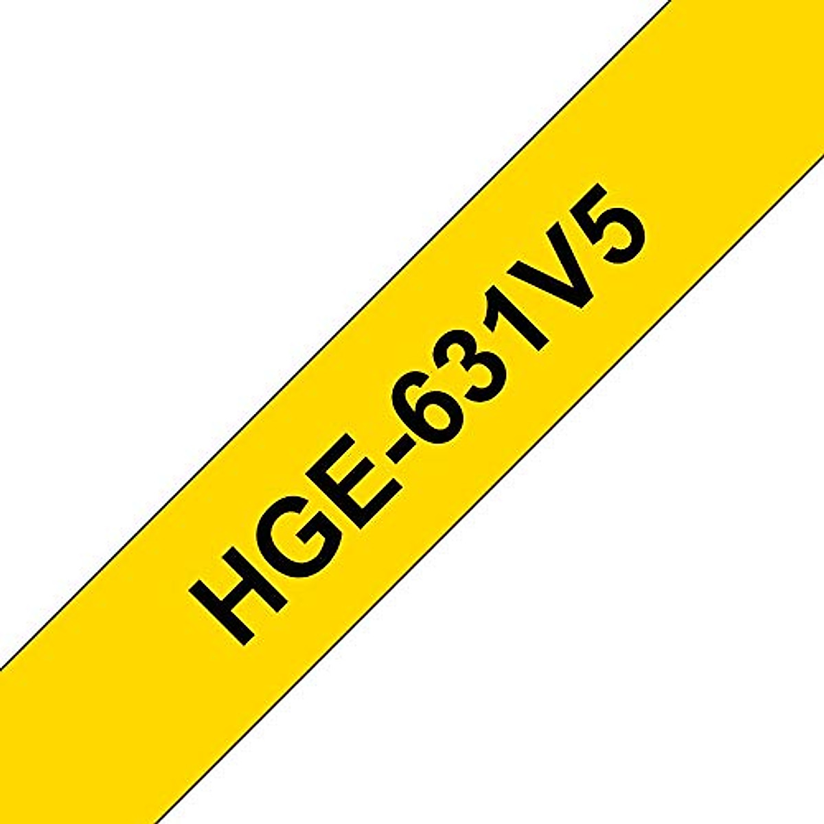 Brother HG631V5 - Laminated tape - black on yellow - Roll (1.2 cm x 8 m) - 5 roll(s)