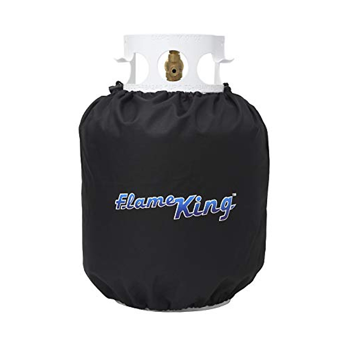 Flame King PTC-01 Propane Tank Cover for 20-lb Cylinders-for Outdoor and Indoor Use, Black