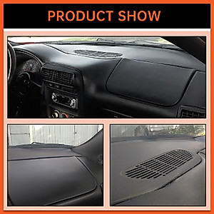 ECOTRIC Dash Cover Cap Compatible with 1997-2002 Camaro/Pontiac Firebird Dashboard Cover Bezel Overlay Black