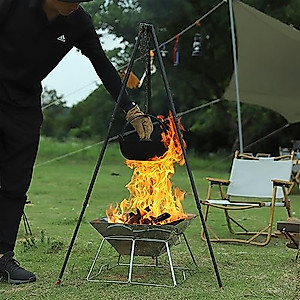 SPICLY Portable Grill Outdoor Portable Folding Barbecue Grill BBQ Grills Detachable Charcoal Firewood Stove Picnic Tools Camping Oven