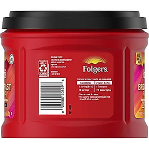 Folgers Breakfast Blend Mild Roast Ground Coffee, 25.4 Ounces