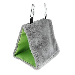 Warm Plush Bird Nest Hammock Hanging Bed Toy for Parrot Parakeet Cockatiel Conure Lovebird Finch Canary Budgie African Grey Cockatoo Amazon Hamsters Rat Chinchilla Ferret Squirrel Cage Perch