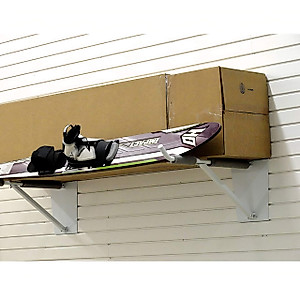 GarageTek Heavy Duty Giant Hang-All Brackets | Wall Mount Jumbo Arm Storage | Wall Hanging Hooks| Garage Lumber Storage, Set for Canoe, Kayak, Paddle Board, Surfboard, Snowboard, Wakeboard (2 Pack)