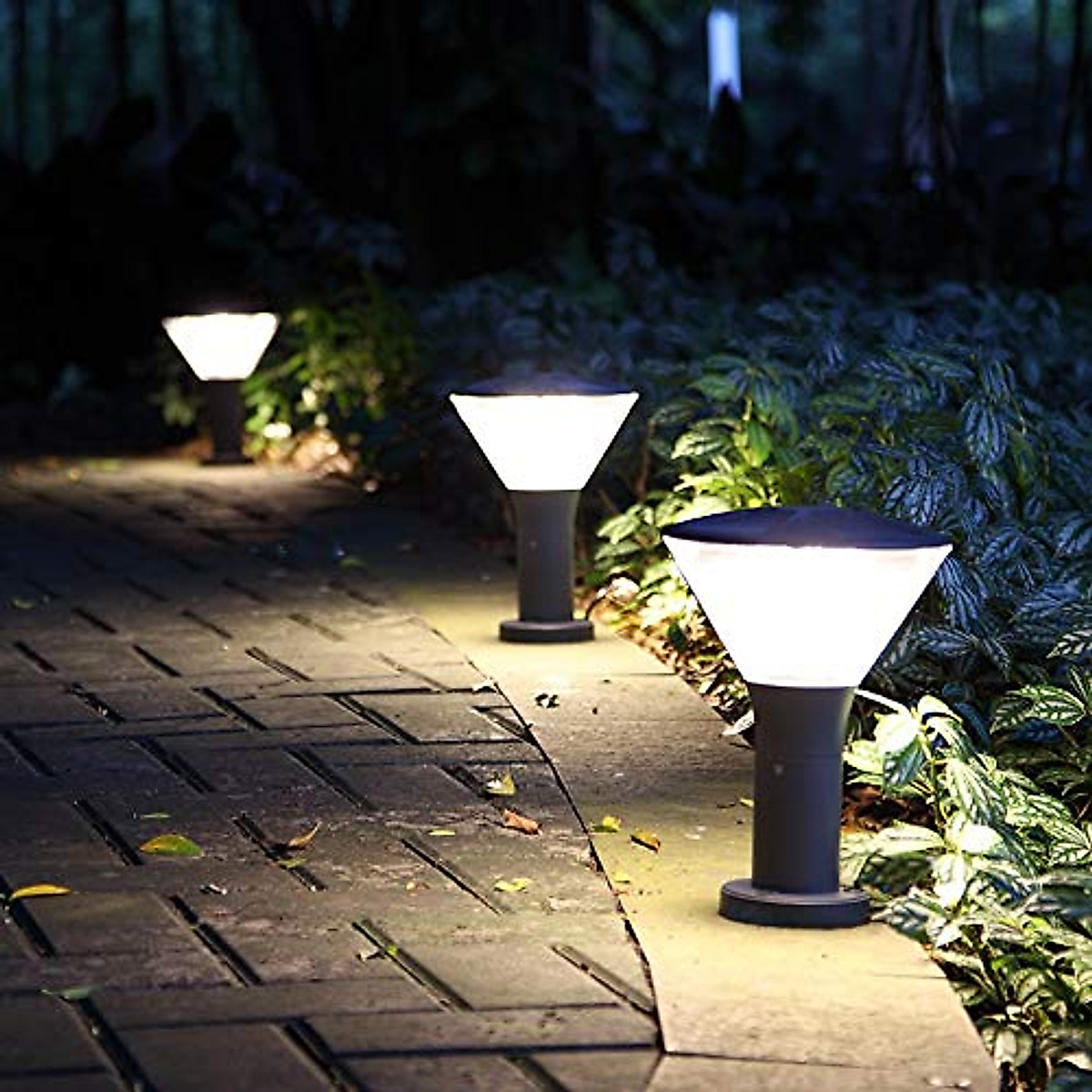 ZZYJYALG Modern Simple E27 Grey Waterproof Outdoor Column Lights European Creative Aluminum PC Post Lights Lawn Garden Home Villa Street Decorative Pillar Lamps
