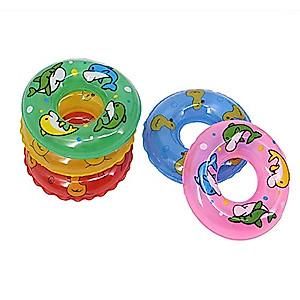 3.74 Inch Lizard Bearded Dragon Leopard Gecko Bath Collar Ring Swimming Rings Reptile Swim Life Jacket Float Ring for Leopard Gecko Anole Amphibians Cage Accessories Photo Shoot Toy (5 PCS)