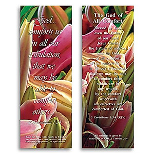 eThought BB-FBV-100 Bible Verse Cards - Pack of 100 Religious Bookmarks - Scripture Memorization Cards, Bible Verse Markers, Encourage and Share The Gospel, Full Color