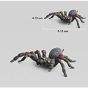 Warmtree Simulated Spider Model Realistic Spider Figurines Plastic Spider Action Figure, Set of 4