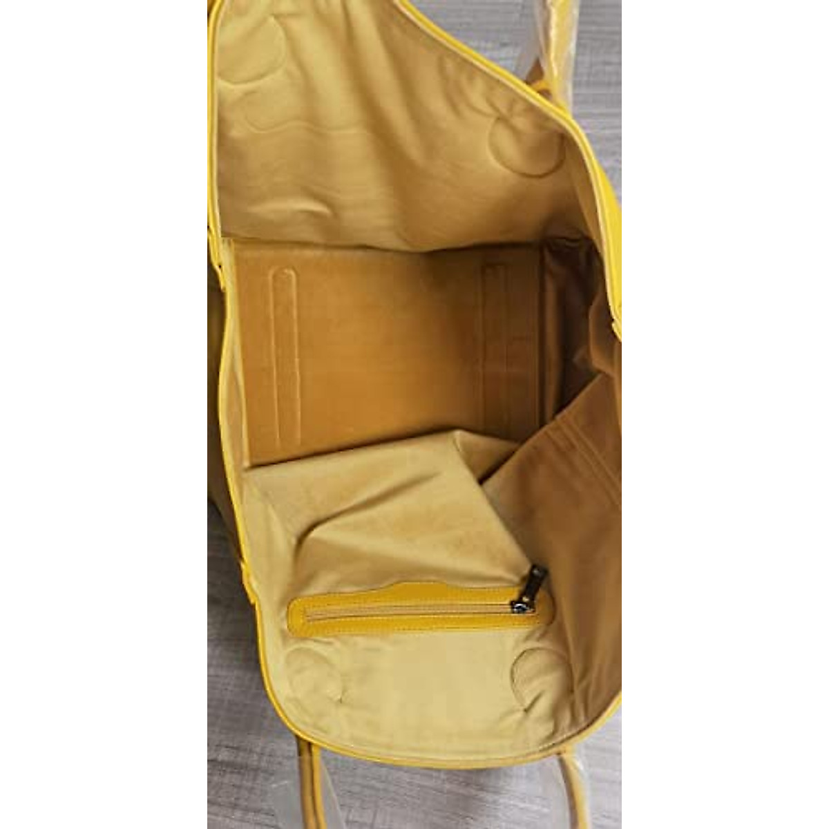 Oversize Tote Bag for Women Genuine Leather Handbags and Purses Cowhide Brown Large Shopper Bag Female Travel Handbag (about 41cm-21cm-34cm,Yellow),Yellow,brown