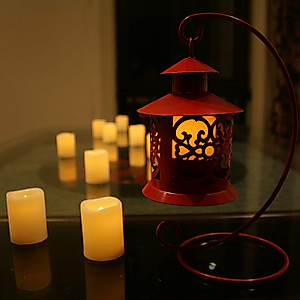 Flameless LED Battery Operated Votive Candles with Timer Flickering Plastic Votives Night Lights for Home Garden Wedding Party Christmas Halloween Decorations Pumpkin Light, Batteries Included, 6 Pack