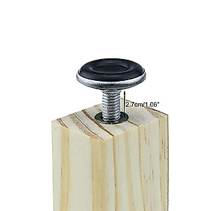 Curqia 4 Sets Bed Frame Center Support Wood Bed Support Legs Adjustable Bed Center Slat Support Leg with Adjustable Base, Height 6.7-7.5 Inch