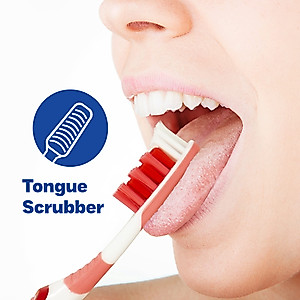 Shield Care Toothbrush Dual Pro with Multi-Level Filaments, Anti-Slip Grip (Expert Care - Soft Bristles) Adult - Yellow, Red, Blue, Green - 4 Count (Pack of 1)