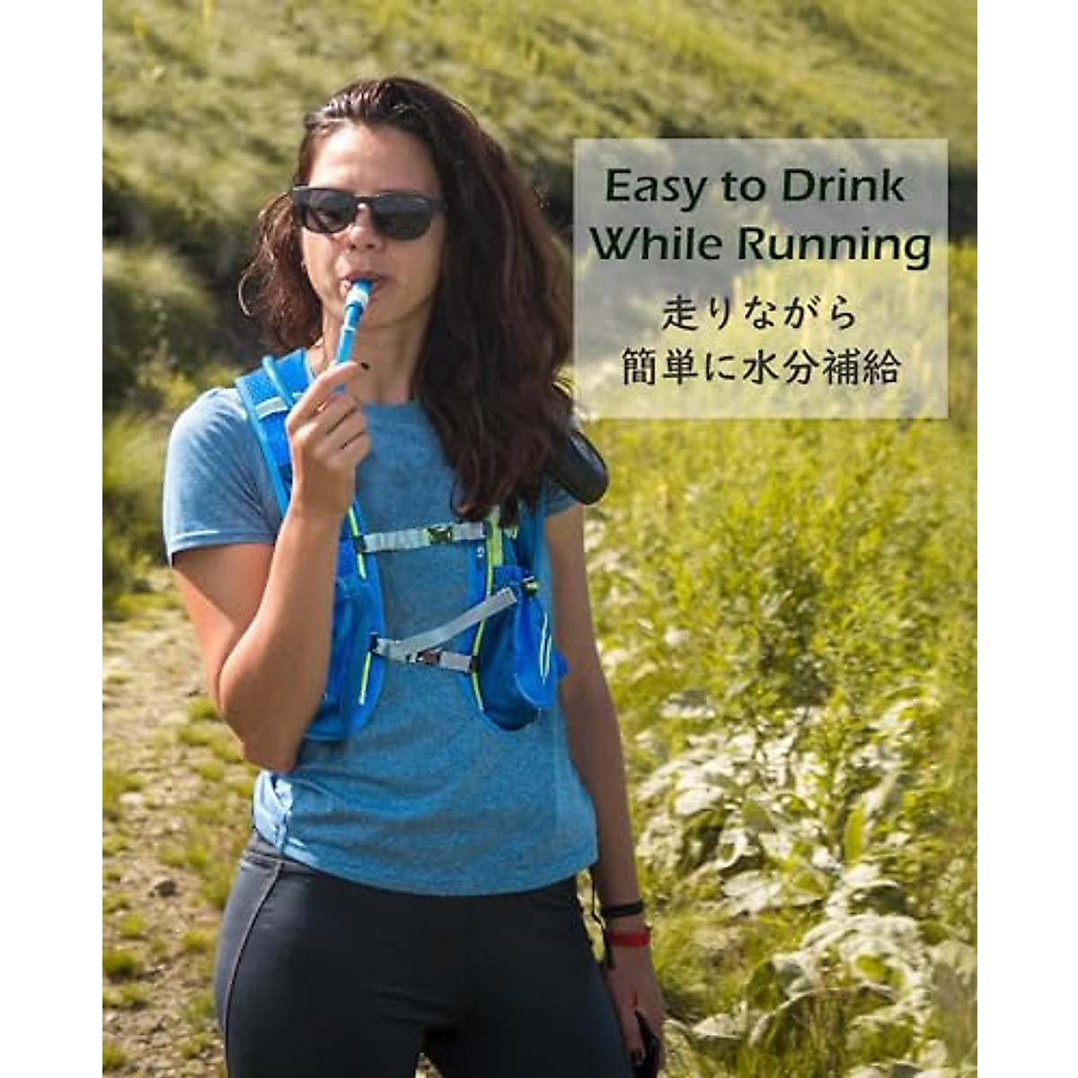 TRIWONDER Hydration Pack Backpack 5.5L Outdoors Mochilas Trail Marathoner Running Race Hydration Vest (Blue - Only Vest)