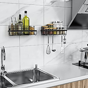 Moforoco 2 Pack Shower Caddy Shelf Organizer Rack Adhesive Replacement, Strong Strips for Bathroom Shower Shelves.