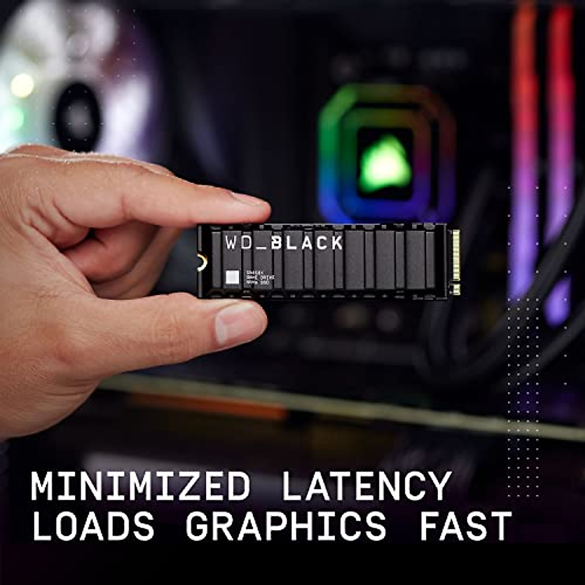 WD_BLACK 2TB SN850X NVMe Internal Gaming SSD Solid State Drive with Heatsink - Works with Playstation 5, Gen4 PCIe, M.2 2280, Up to 7,300 MB/s - WDS200T2XHE