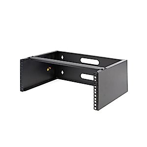 StarTech.com 4U Wall Mount Network Rack - 14 Inch Deep (Low Profile) - 19" Patch Panel Bracket for Shallow Server and IT Equipment, Network Switches - 44lbs/20kg Weight Capacity, Black (WALLMOUNT4)