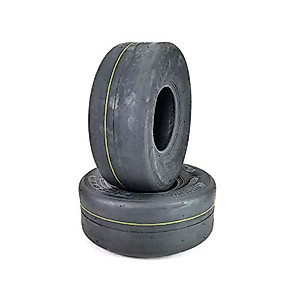 MowerPartsGroup (2) OTR 15x6.00-6 Smooth Tires 8 Ply for Lawn Garden Tractor and Zero Turn