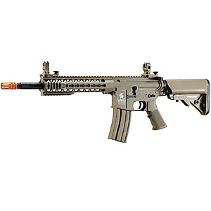 Lancer Tactical Gen 2 LT-19 Airsoft M4 Carbine 10" Electric Full/Semi-Auto Airsoft AEG Rifle, Included 6mm 0.20g BBS, Charger, and Battery (Polymer/Desert)