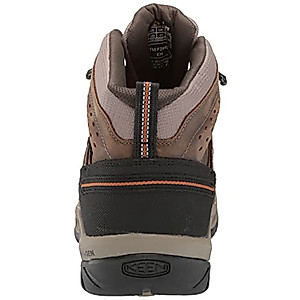 KEEN Utility Men's Flint 2 Mid Height Soft Toe Waterproof Non Slip Work Boots, Black Olive/Brindle, 14 Wide