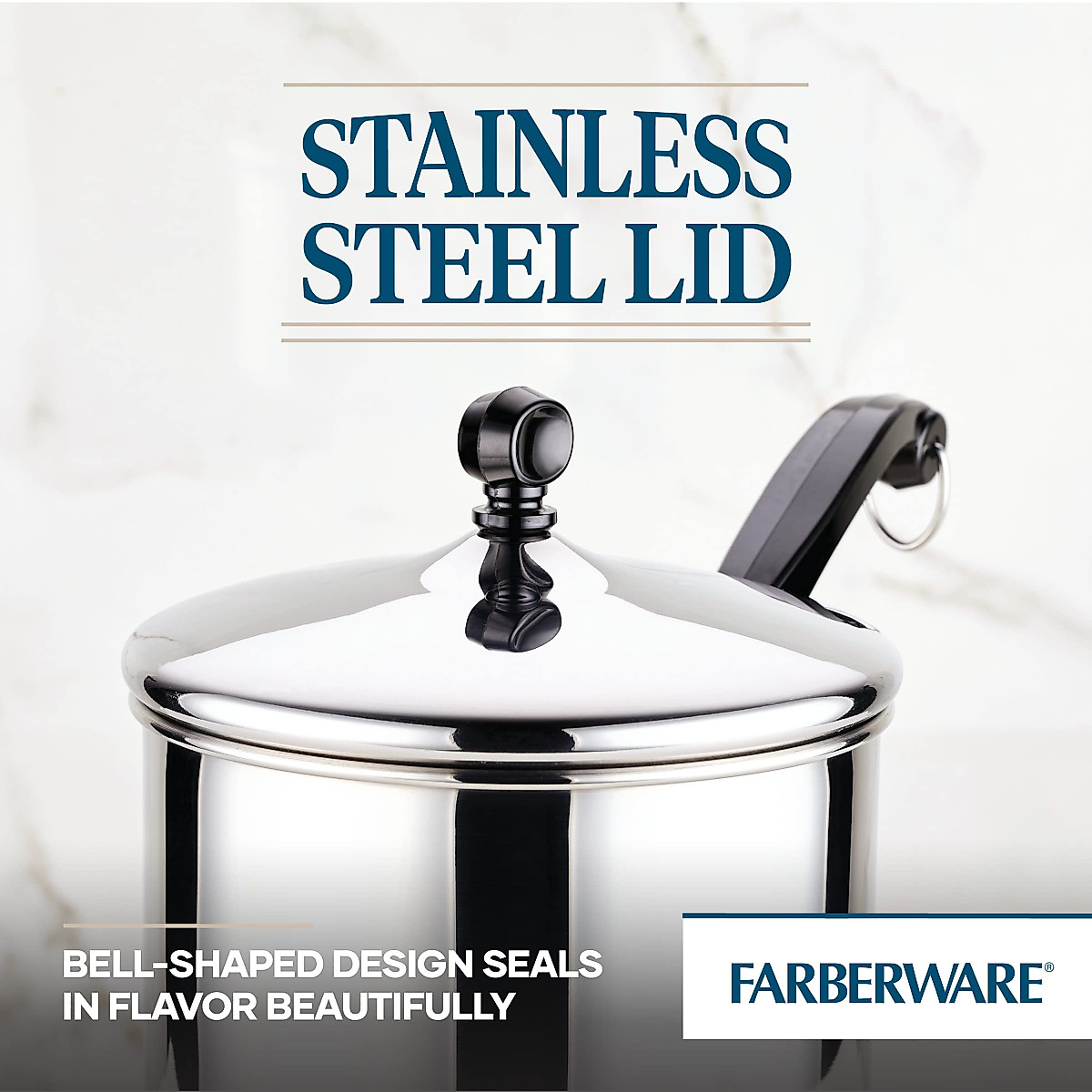 Farberware Classic Stainless Steel 2-Quart Covered Saucepan, Silver
