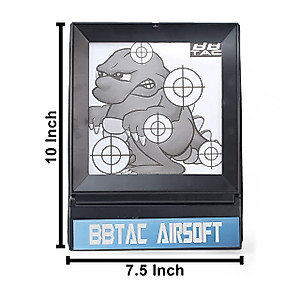 BBTac Airsoft Target with Trap Net Catcher, Stand and Paper Target, for Airsoft Gun Training Shooting BB Pellets Indoor Outdoor