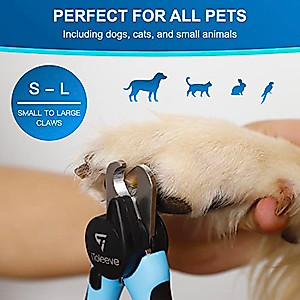 iToleeve LED Dog Nail Clipper with Light, Illuminates Cat & Dog Nails or Bloodline, Extra Sharp for Hard Claws, Dog Nail Trimmers with Quick Sensor and Safety Guard, Avoid Over-Cutting Toenail