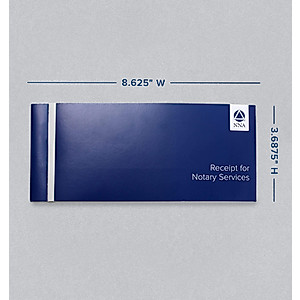 National Notary Association Notary Receipt Book – includes 50 Two-Part Carbonless Receipt Forms – Compact Receipt Book for Notaries – 8-5/8" W x 3-11/16"