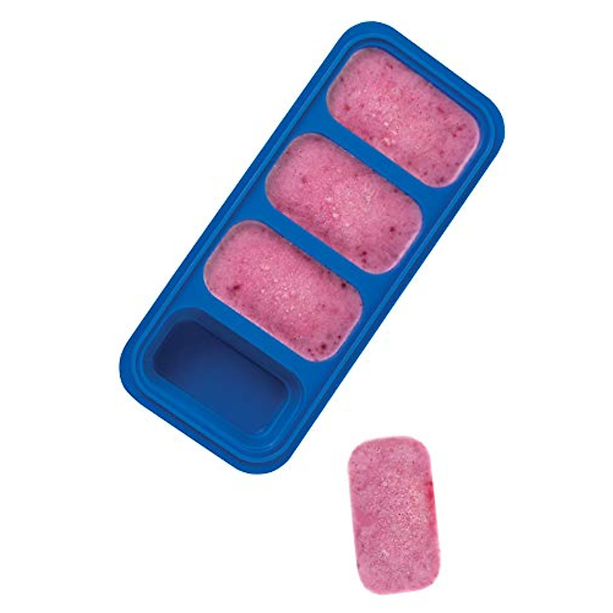 HIC Kitchen Prep-N-Freeze Portion Tray with Lid, Collapsible LFGB Silicone, 6-Ounce Sections