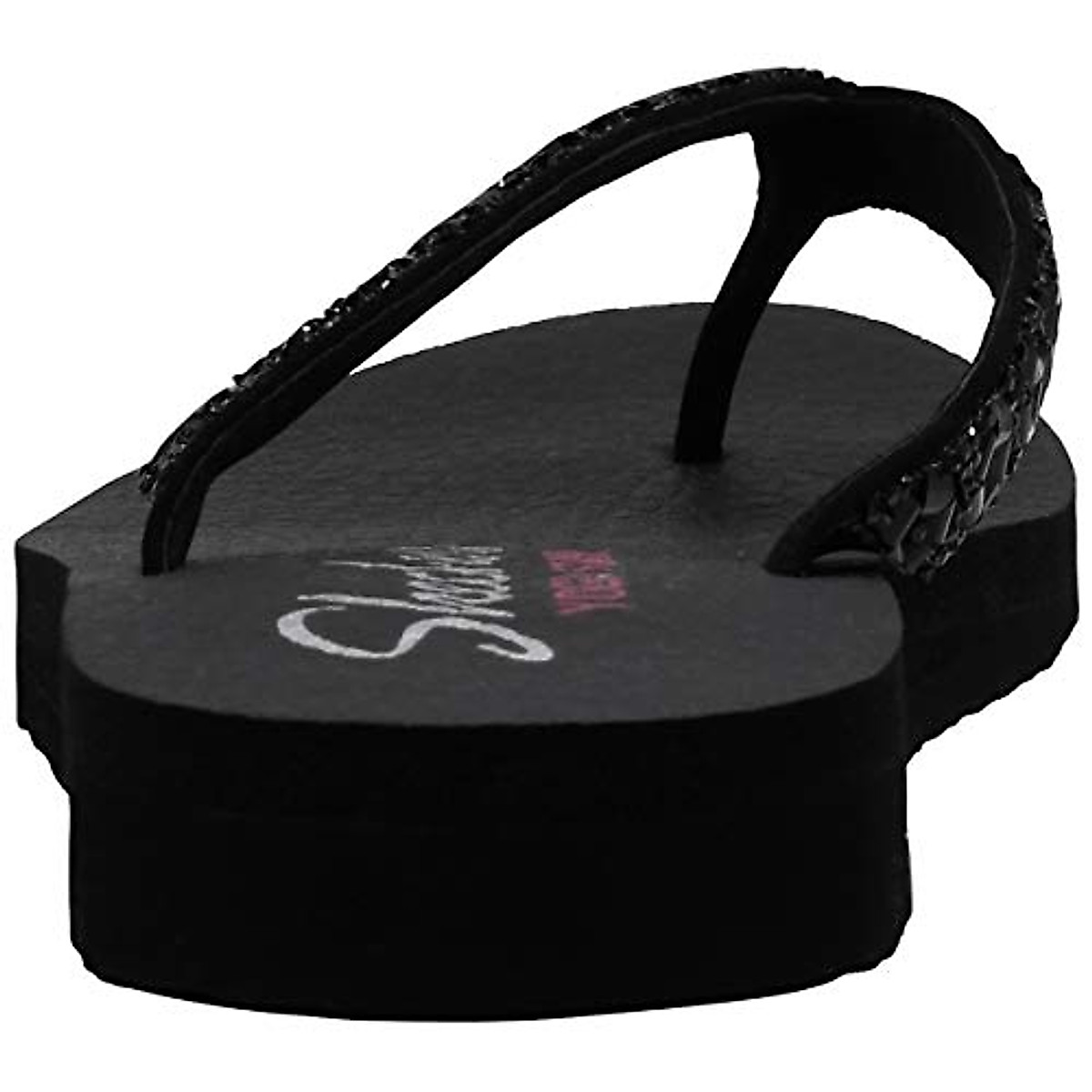 Skechers Women's Meditation-Daisy Delight Sport Sandal Black/Black 8 Wide