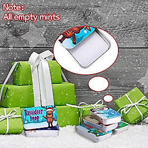 10 Pieces Christmas Mint Tins Candy Poop Mint Tins Gift Funny Candy Metal Box Stocking Stuffers for Adults Kids Teen (Vivid Style)