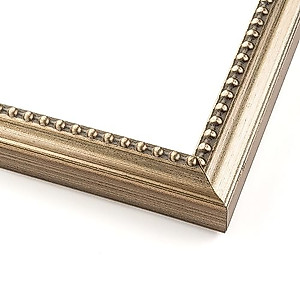 10x10 Frame Silver Real Wood Picture Frame Width 0.75 Inches | Interior Frame Depth 0.5 Inches | Liscio Argeto Traditional Photo Frame Complete with UV Acrylic, Foam Board Backing & Hanging Hardware