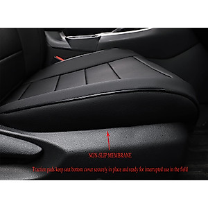 EKR Custom Fit Corolla Car Seat Covers for Select 2020 2021 2022 Toyota Corolla L LE - Full Set,Leather (Black)