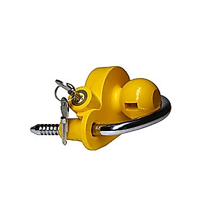 GOHAWKTEQ Universal Coupler Lock Universal Coupler Trailer Hitch Security Lock Adjustable Storage Security Heavy-Duty Steel fits 1-⅞", 2", and 2-5/16" couplers Replaces#72783