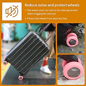 uinhuine 9Pack Luggage Suitcase Wheels Cover Carry on Luggage Wheels Cover for most 8-spinner Wheels Luggage Sets
