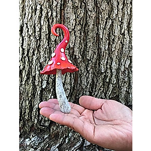 GlitZGlam Magical Miniature Mushroom Collection - 4 Fairy Garden Beautiful Miniature Mushrooms Included. A Gnome- Fairy Garden Accessory