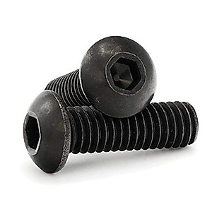 18-8 Stainless Steel Black Oxide Button Socket Head Screws - 1/4-20 x 1 (FT) Qty-100
