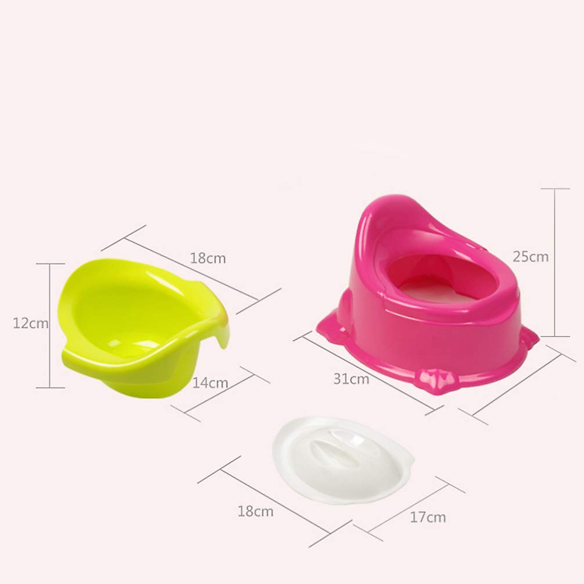 BESPORTBLE Potty Training Chair Portable Potty Seat Potty Training Toilet for Toddlers Kids (Pink)