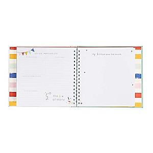 C.R. Gibson Rainbow ''A Book of Baby's Firsts'' Baby First Year Memory Book with Ink Pad, 36 Pages, 9.5'' x 9''