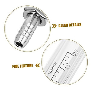 OKUMEYR 3pcs Barometer Carbon Dioxide Flowmeter Measurement Flowmeter Argon Flowmeter Flow Meter Flowmeter Tube for Air Carbon Dioxide Flow Indicator Regulator Aluminum Alloy Transparent